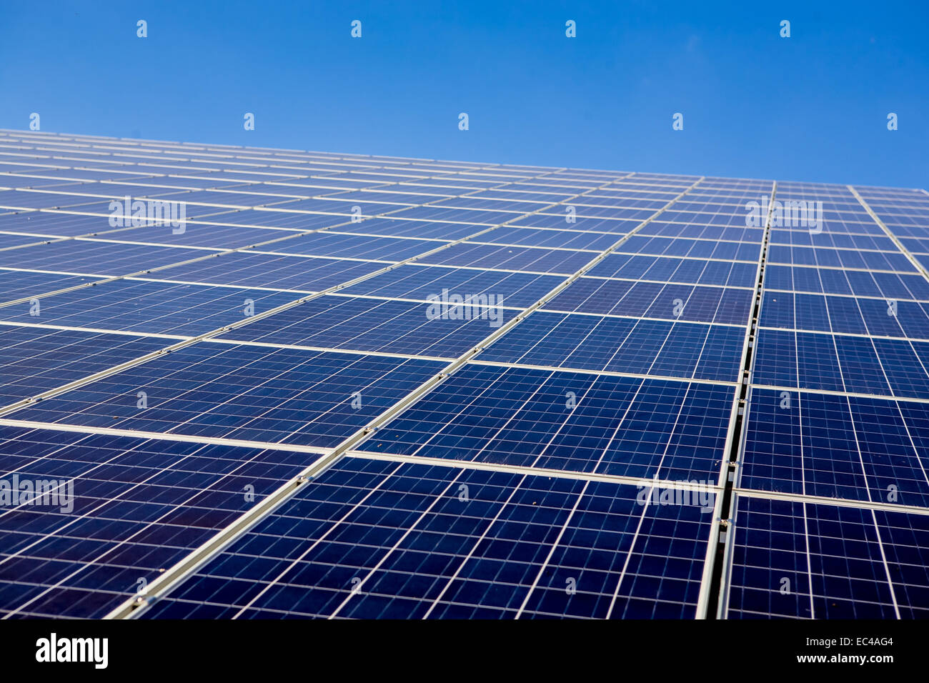 solar collector installation on a field in Germany Stock Photo - Alamy