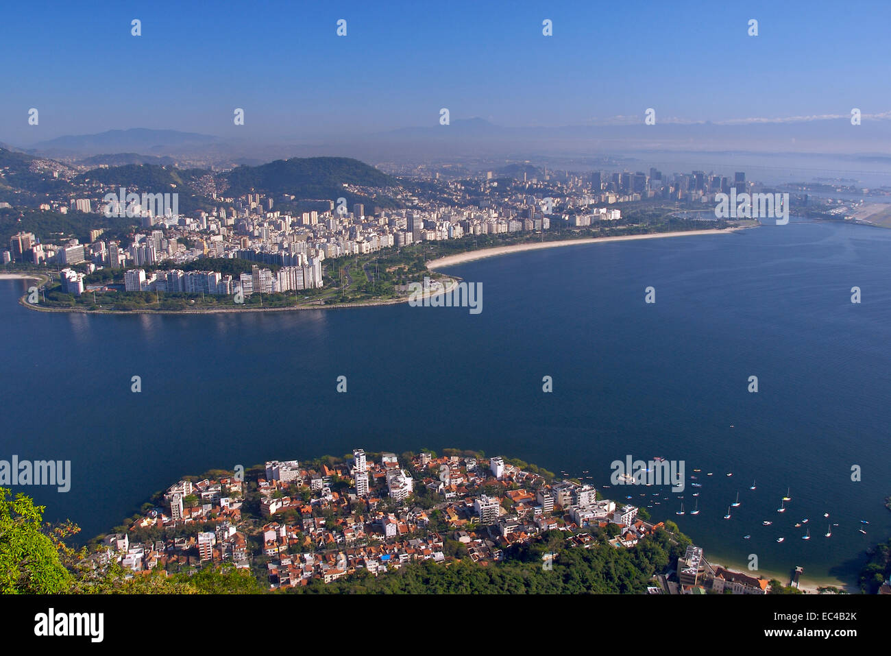 District Flamengo and Flamengo Beach in Rio de Janeiro, Brazil Stock ...