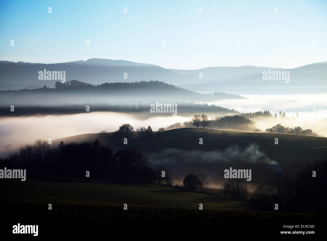 Landscape by St.Peter with fog Stock Photo - Alamy