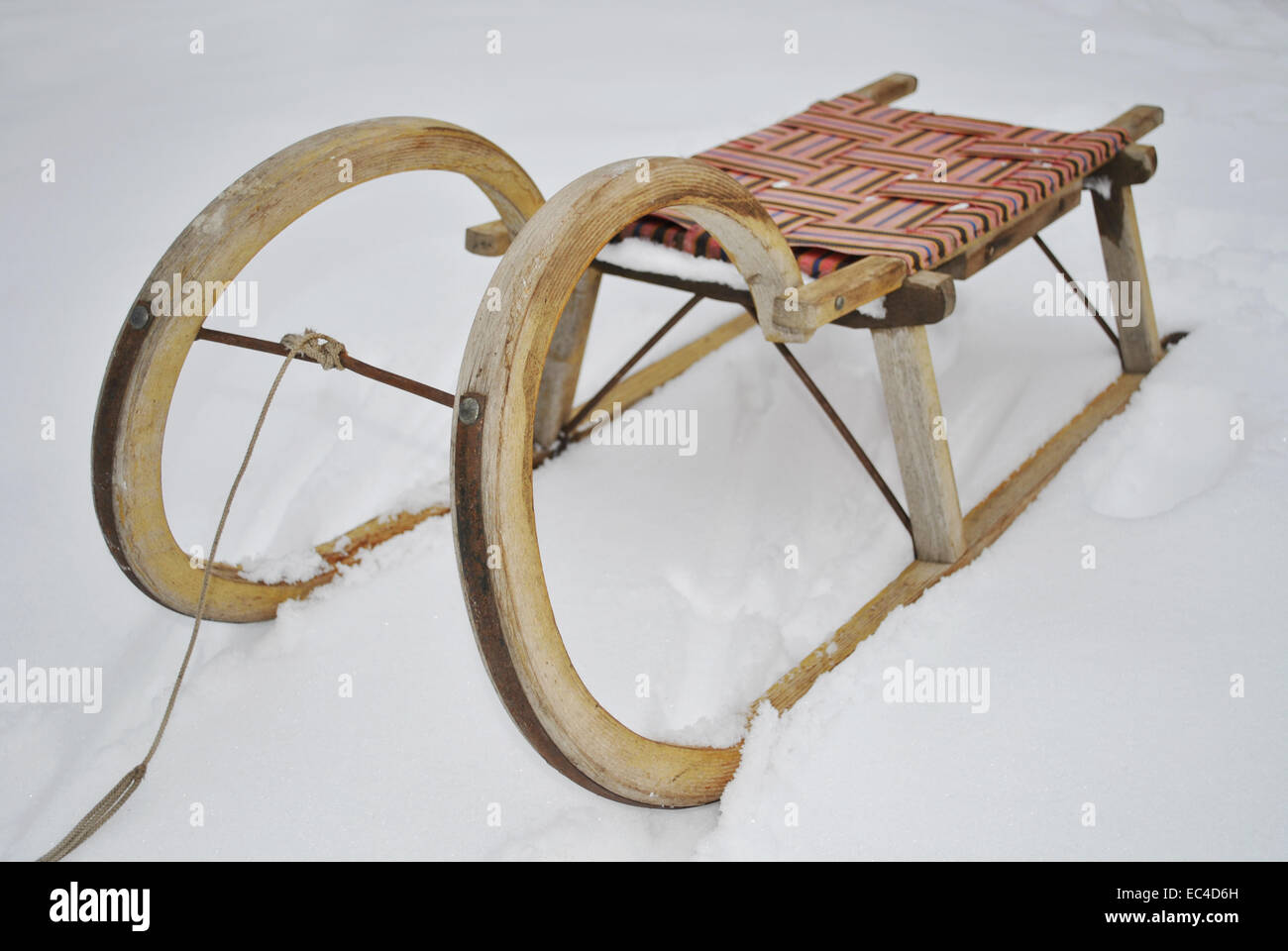 Sledge in snow Stock Photo - Alamy