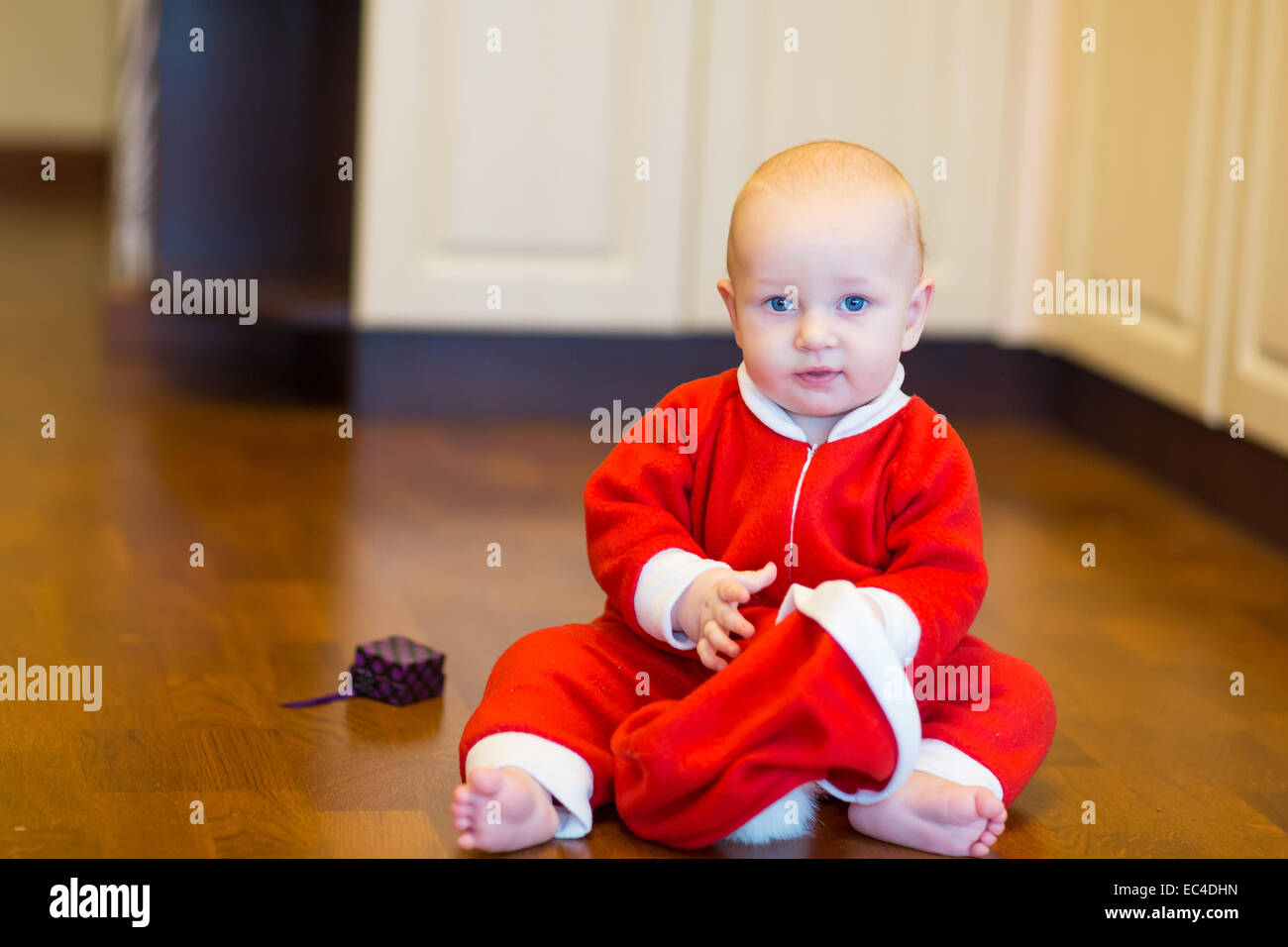 Little baby Santa. Merry Christmas and New Year concept Stock Photo - Alamy
