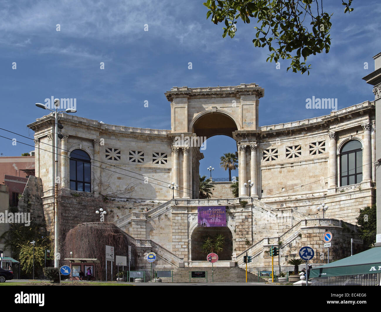 Bastion of Saint Remy in the district Castello, Sardinia, Italy, Europe ...