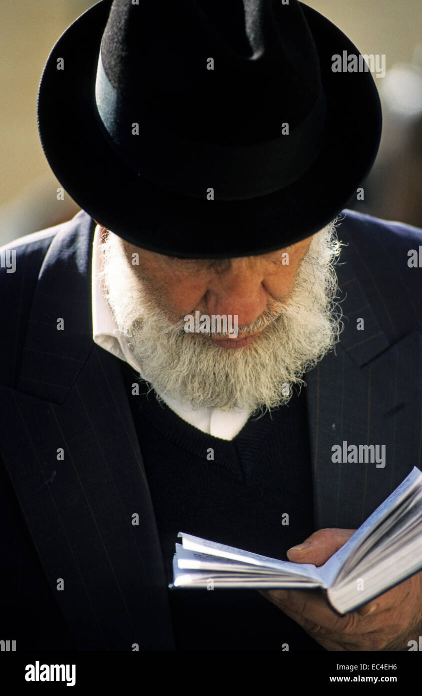 Jew reads the Thora, Wailing Wall, Jerusalem, Israel Stock Photo - Alamy
