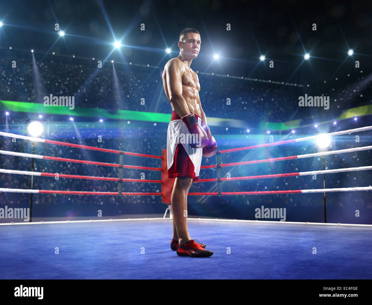 Boxing ring competition action standing hi-res stock photography and ...