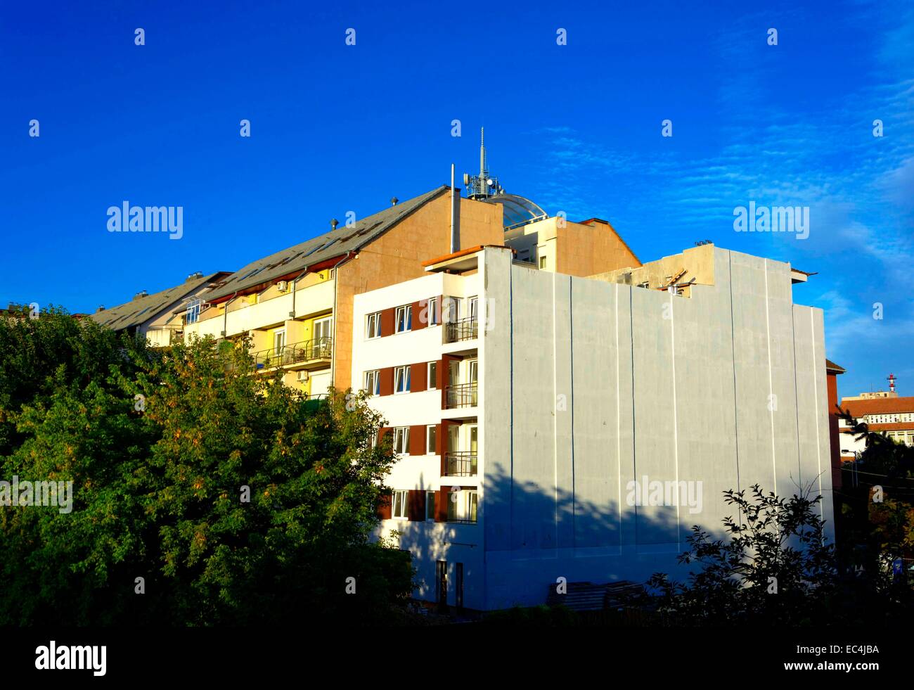 Architecture, new building with styrofoam exterior insulation Stock ...