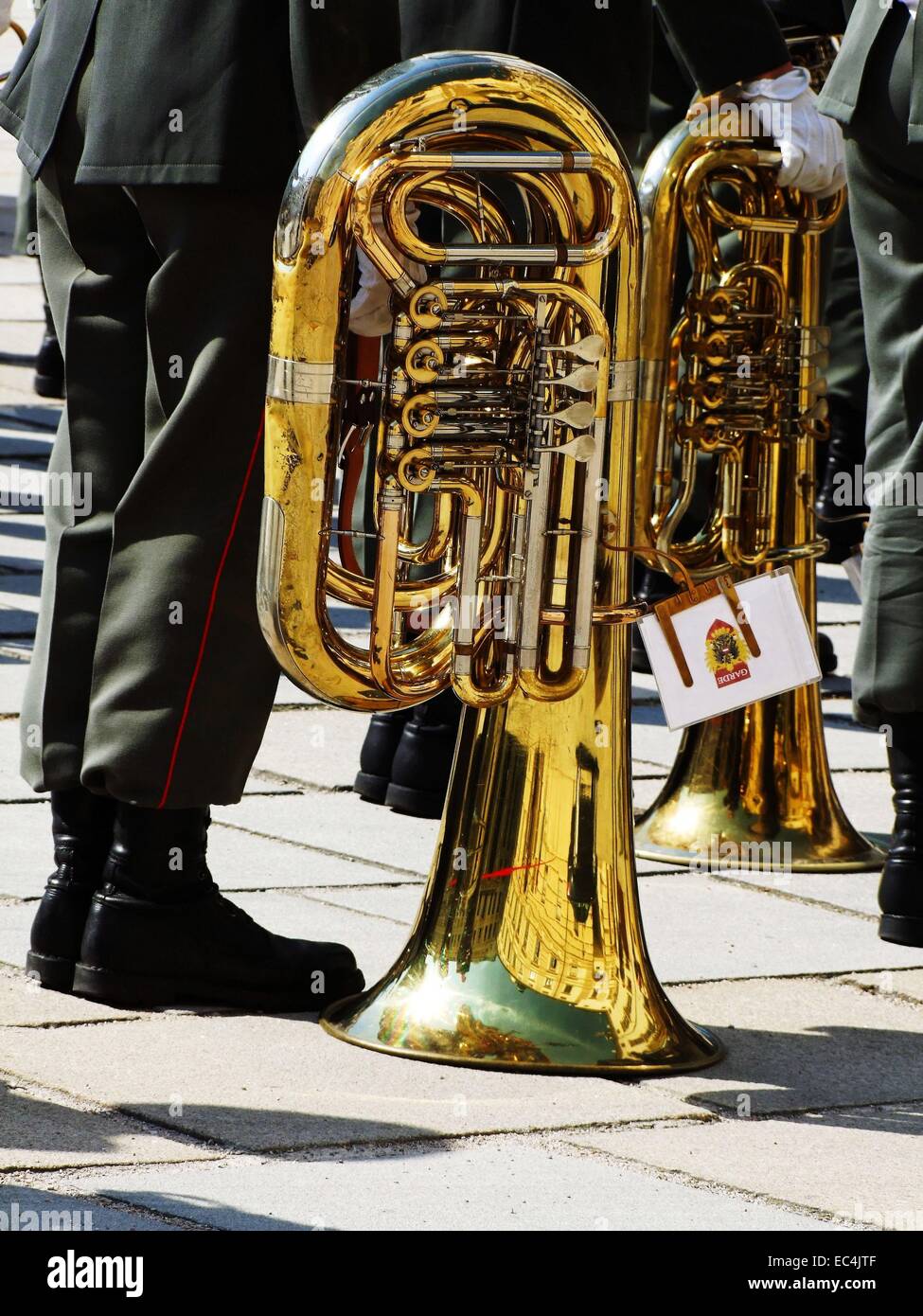 Blasinstrumen of a company Stock Photo - Alamy