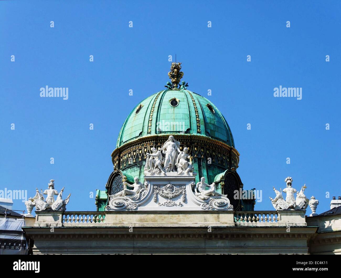 Dome on the Michael er wing of the Hofburg Stock Photo - Alamy
