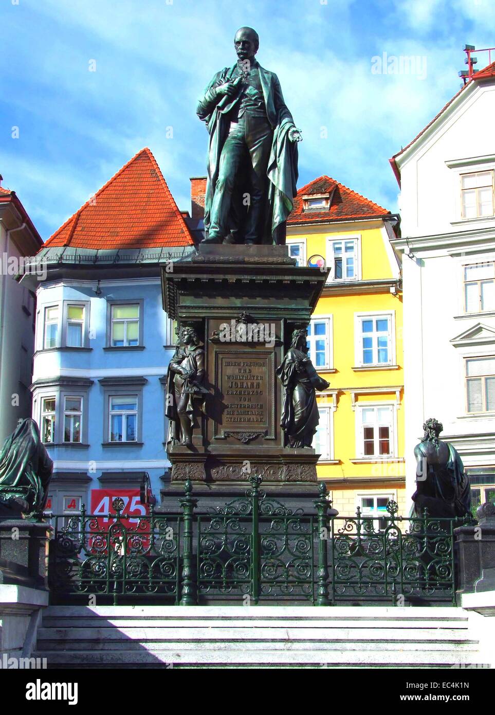 Monument to Archduke Johann in Graz Stock Photo - Alamy