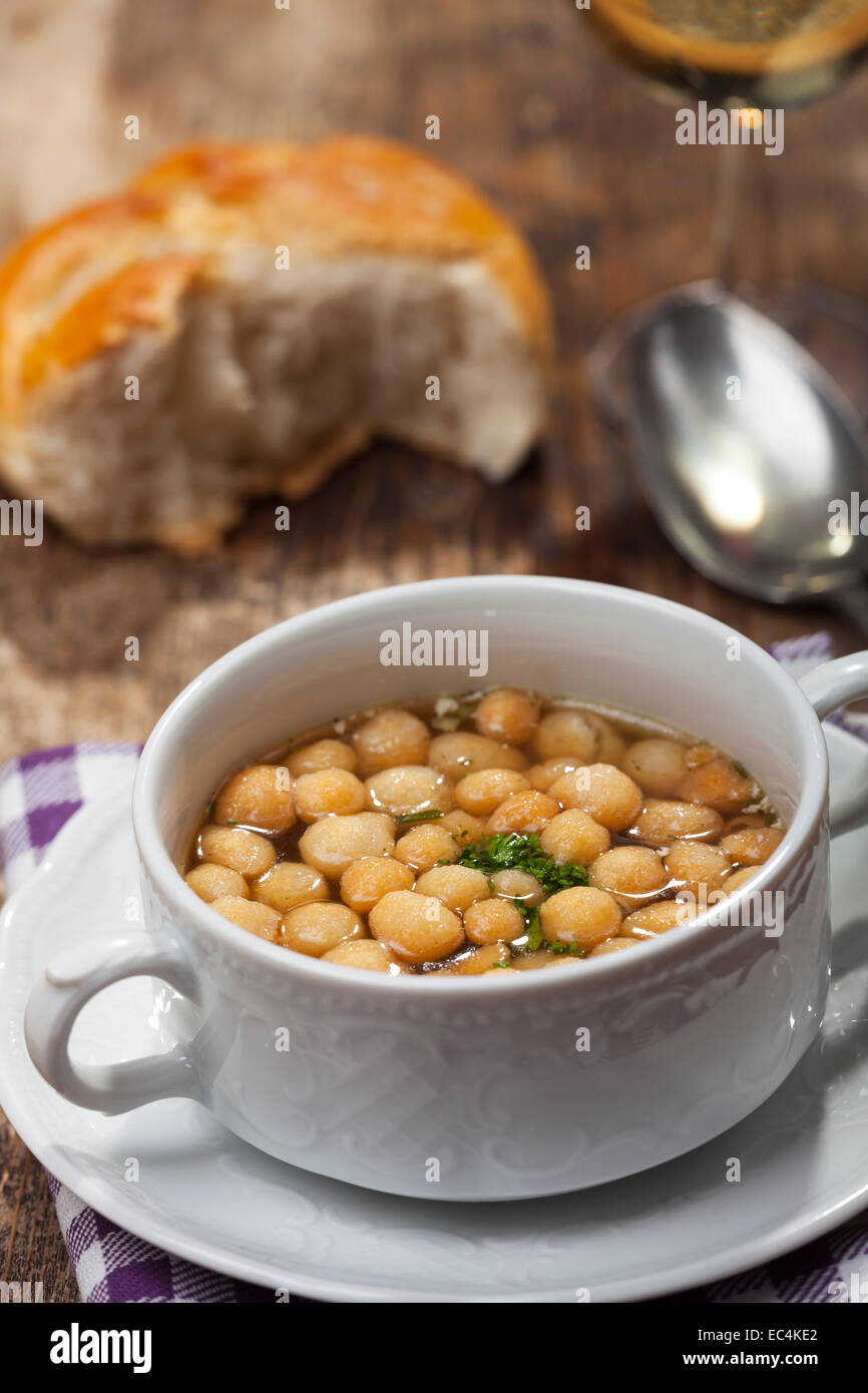 Brotj with soup pearls Stock Photo - Alamy