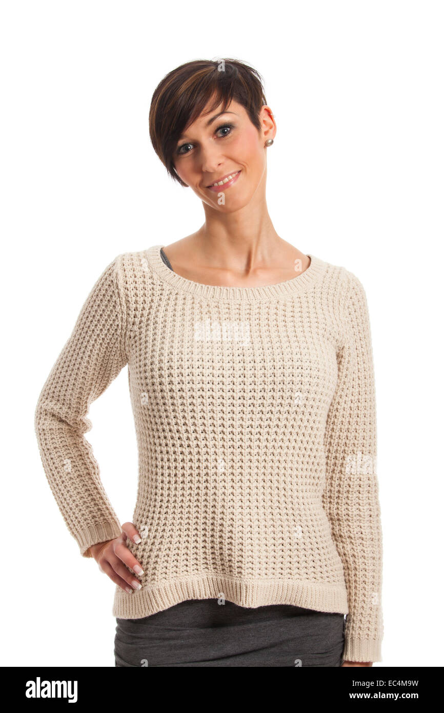 Woman in a sweater Stock Photo - Alamy