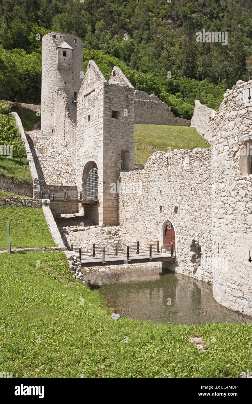 castle in valley Puster Stock Photo - Alamy