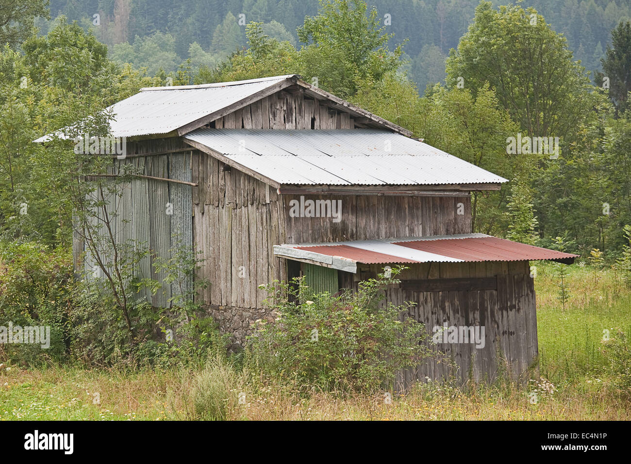Dilapidated wooden hut Stock Photo - Alamy