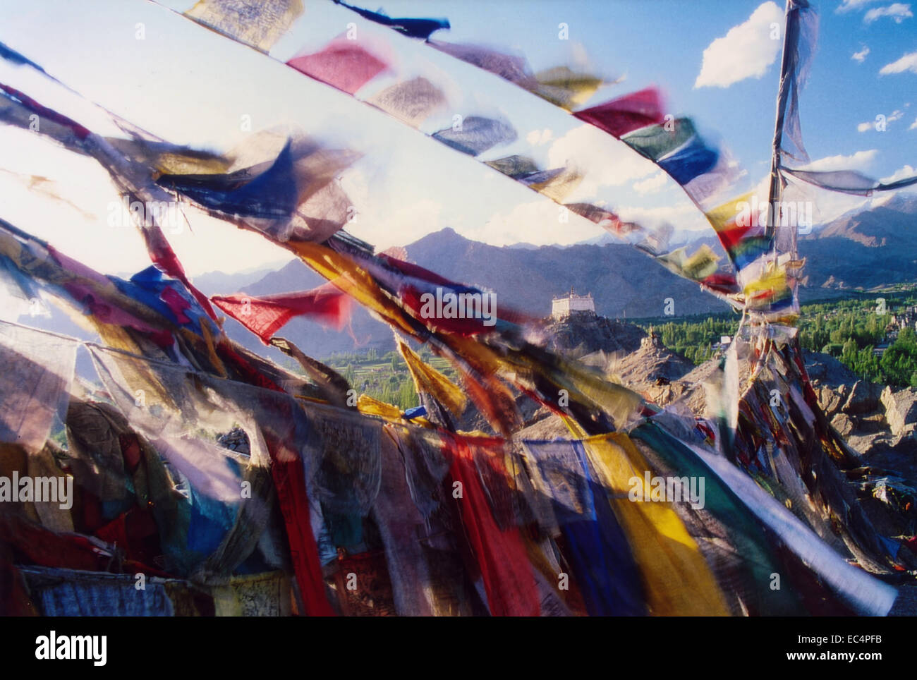 prayer flags in Ladakh, India Stock Photo - Alamy