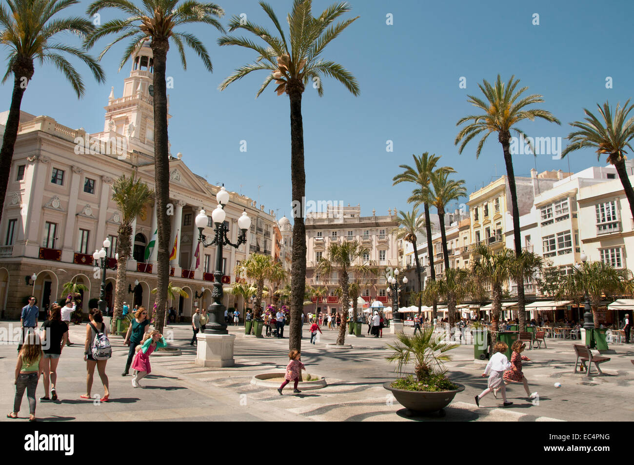Cadiz Cathedral Square (Plaza de la Catedral) Andalusia Spain Spanish ...