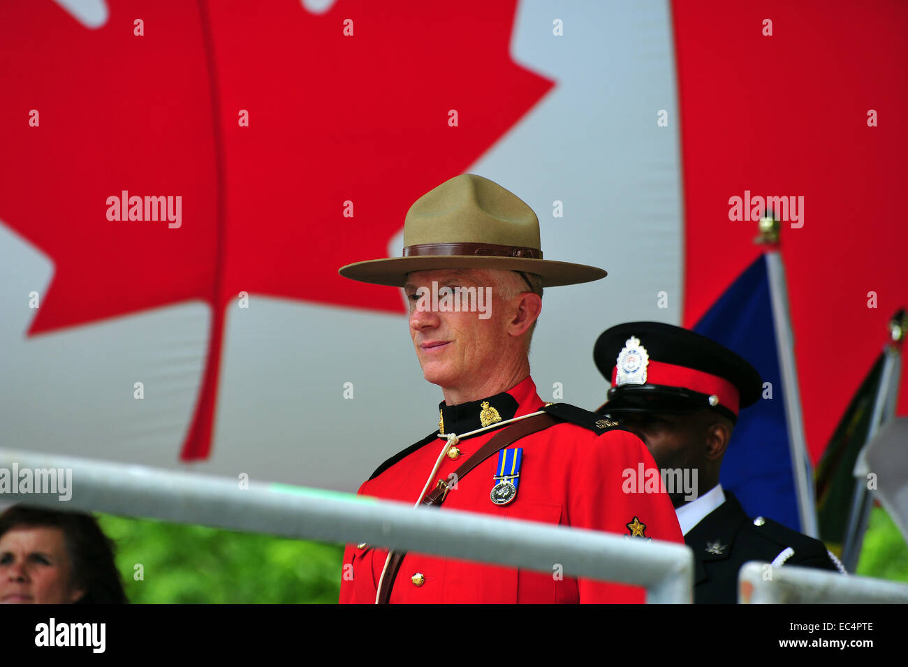 Canadian mounted police with flag hi-res stock photography and images ...
