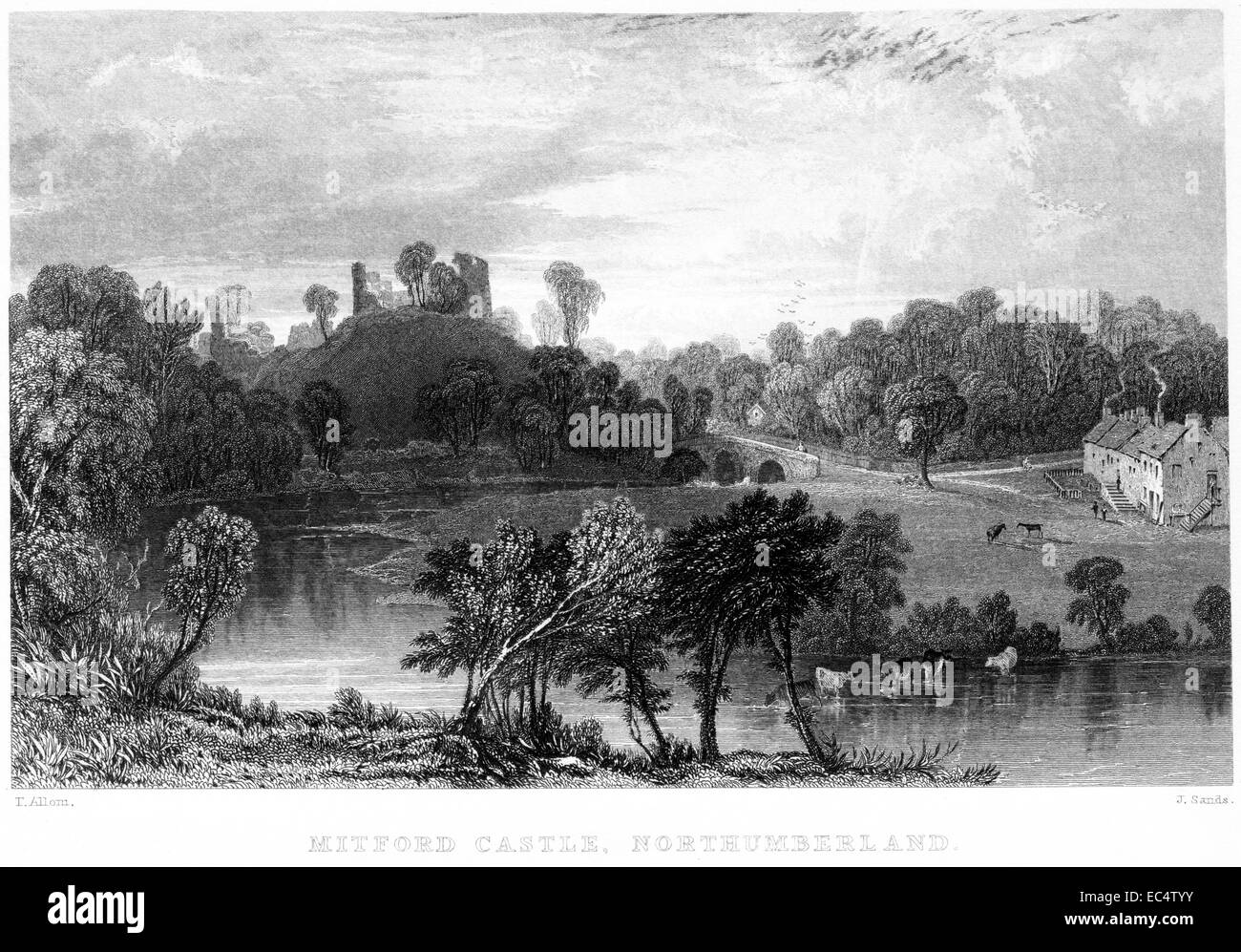 Mitford castle northumberland hi-res stock photography and images - Alamy