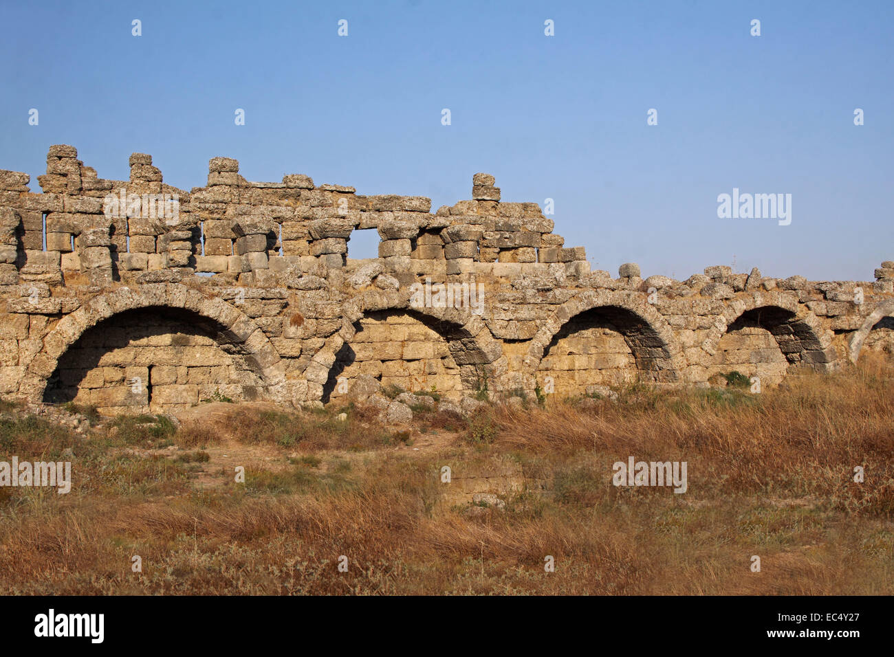 Ruins of old city Side, Antalya, Turkey Stock Photo - Alamy