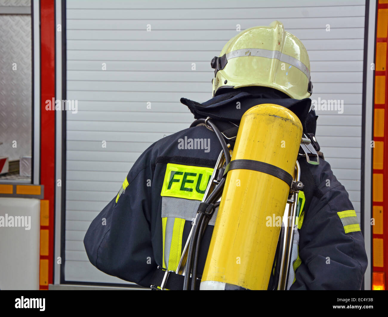 Picture from a firefighter at work Stock Photo - Alamy