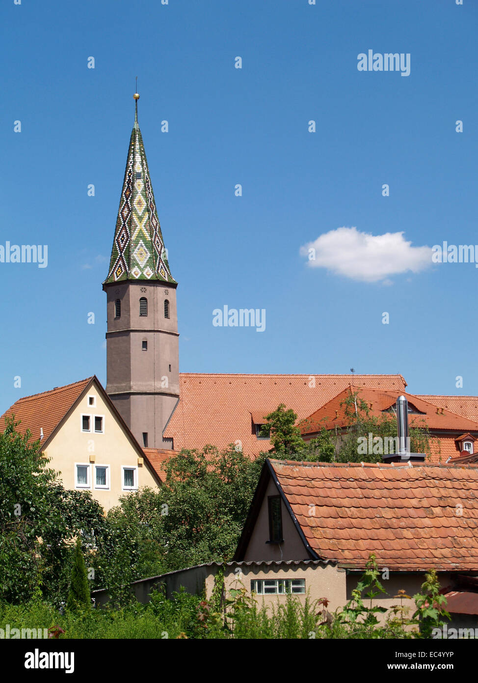 Sea chapel in the old town of Bad Windsheim,Bavaria,Germany,Europe ...