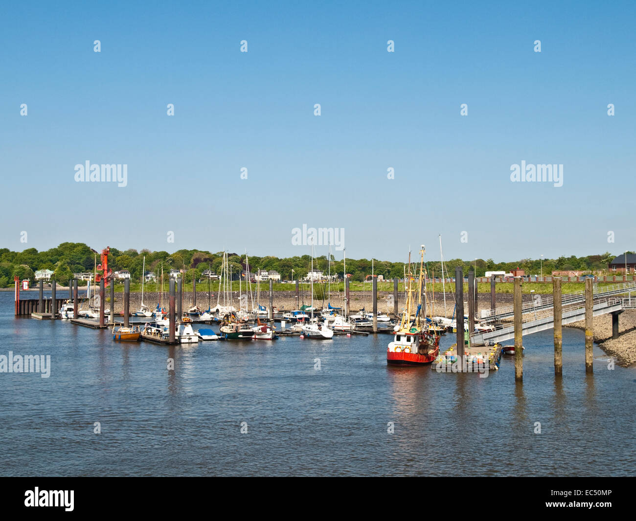 Rüsch Marina in Finkenwerder, Hamburg, Germany Stock Photo - Alamy