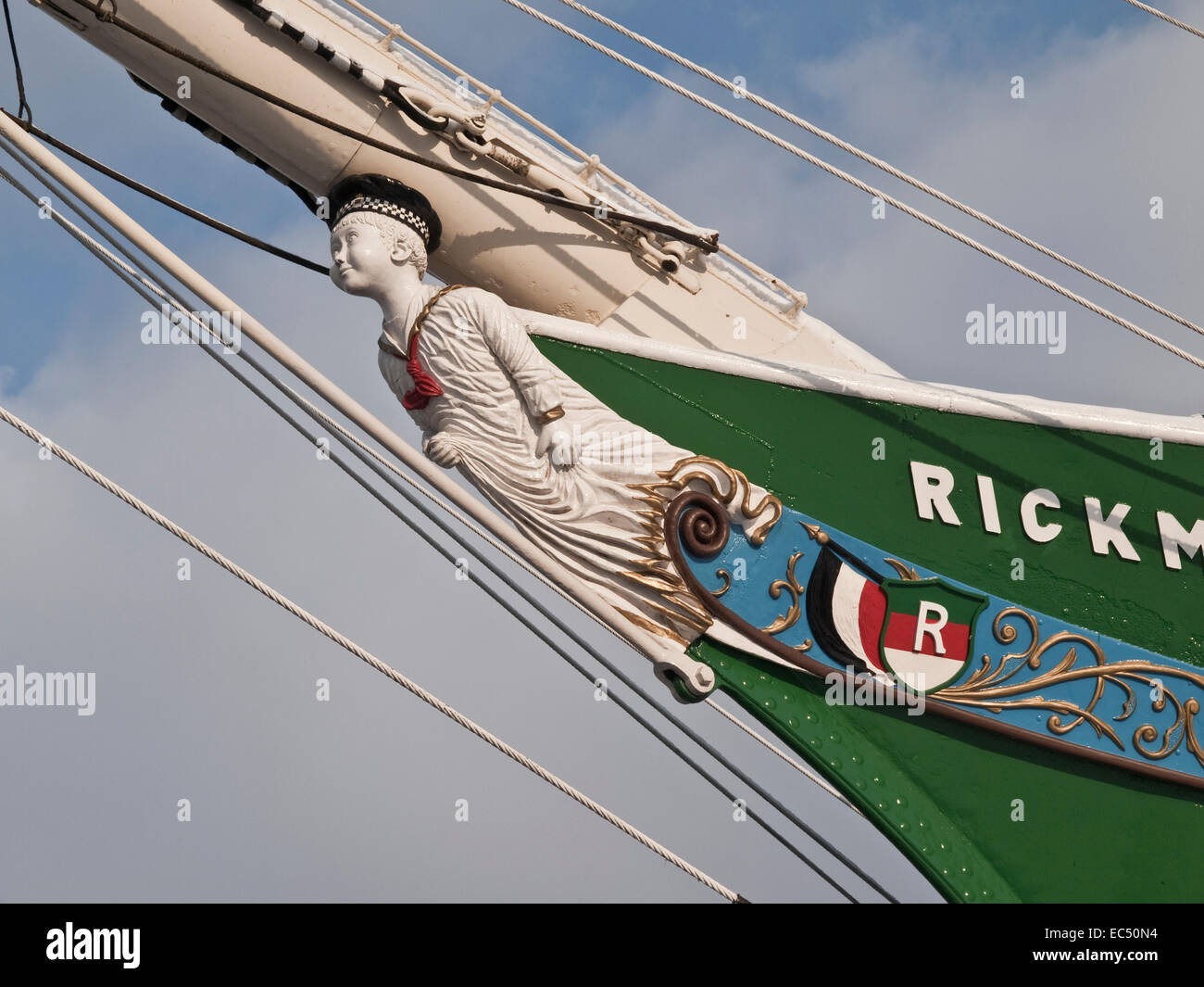 Figurehead of quot Rickmer Rickmers quot , Hamburg, Germany Stock Photo ...