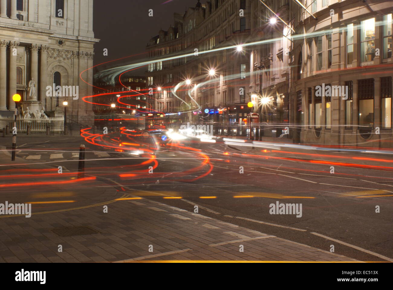 London crossroad at night Stock Photo - Alamy