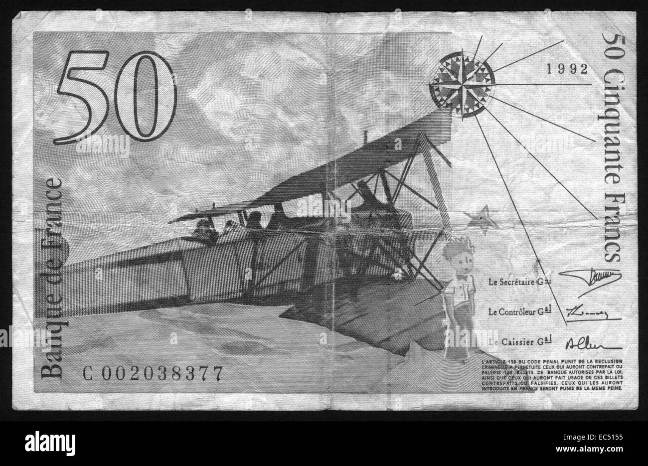 50 franc note Black and White Stock Photos & Images - Alamy
