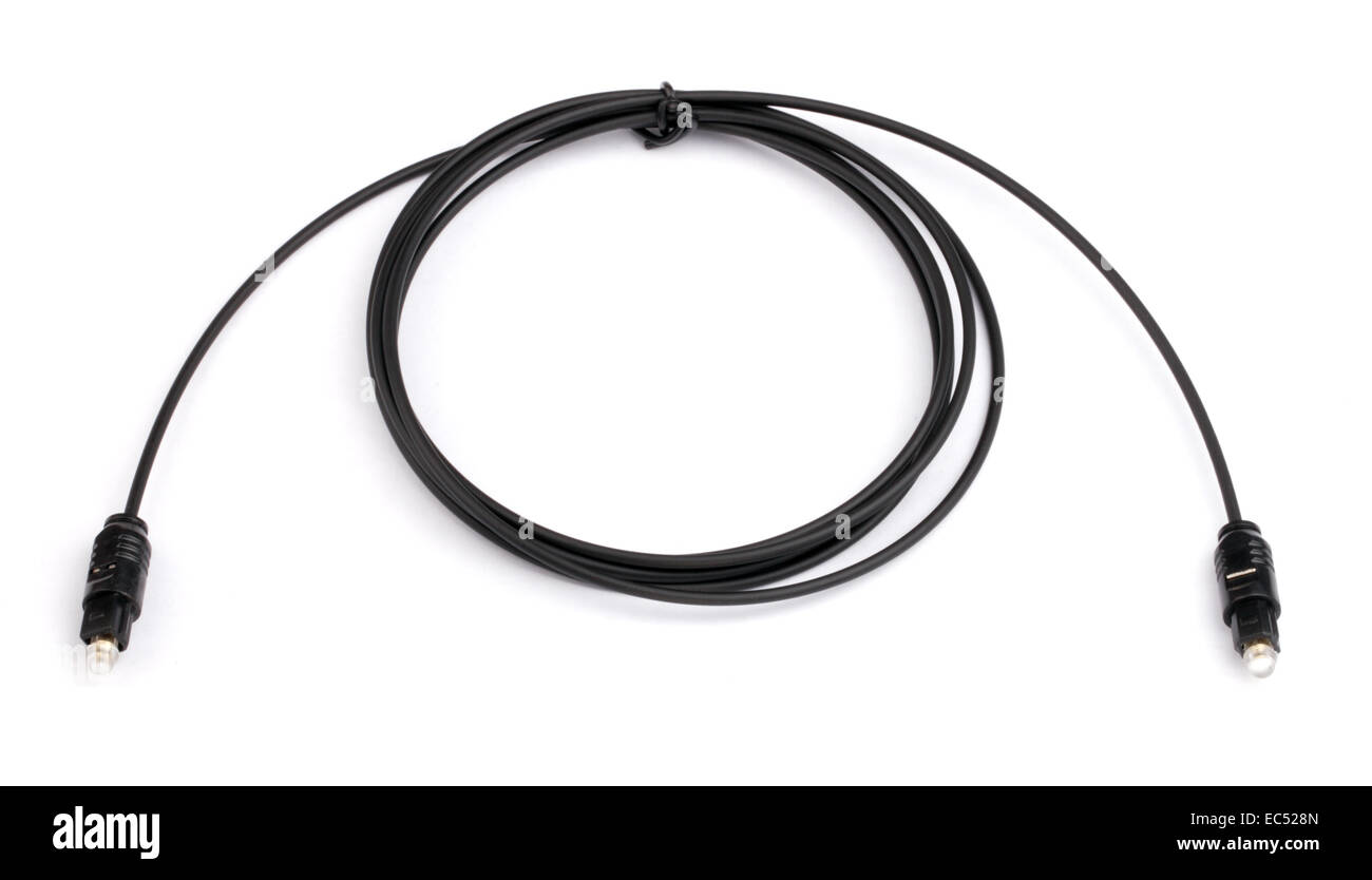 Black optical cable Stock Photo - Alamy
