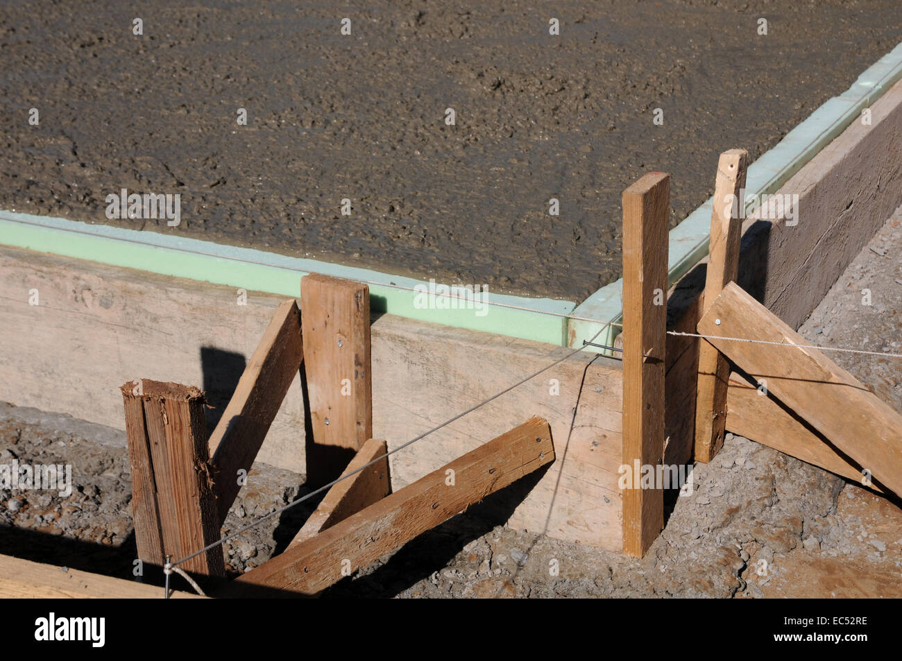 Wooden Formwork Concrete Foundation House Stock Photos & Wooden ...