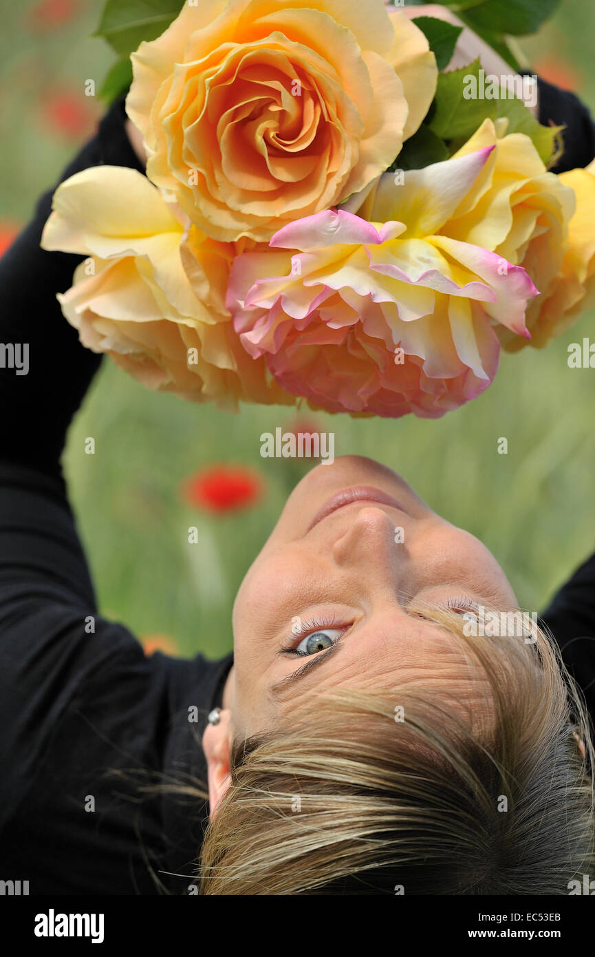 women with roses Stock Photo - Alamy