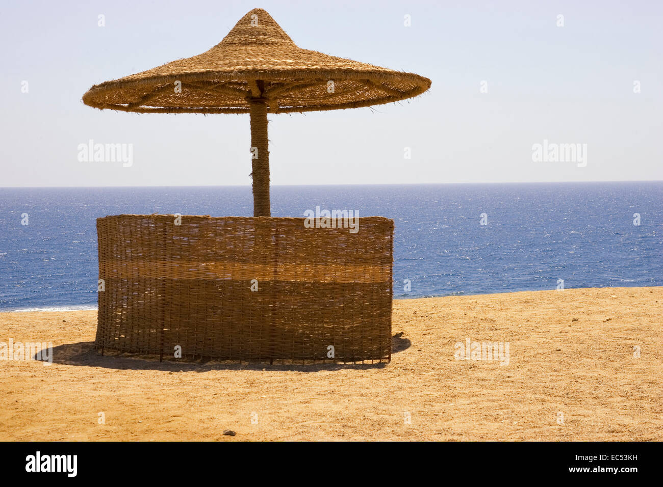 A sun screen at the beach of the Red Sea Stock Photo - Alamy