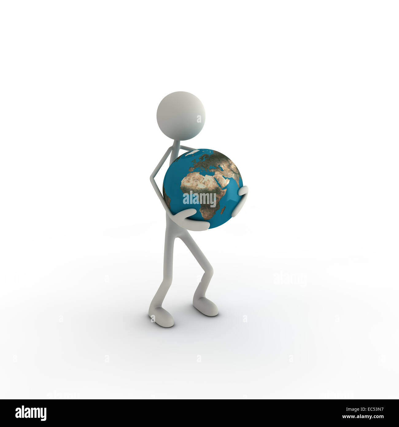 Figure with Globe Europe Stock Photo - Alamy