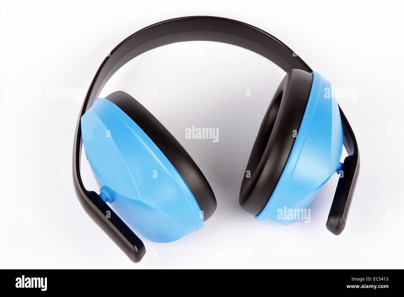 Details of an ear protector headset, used to protect hearing from ...