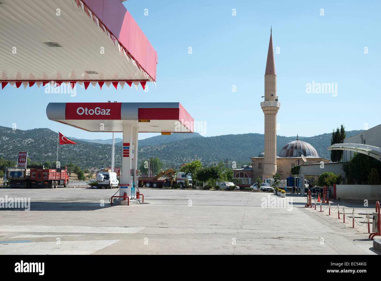Gas station, Konya, Central Anatolia, Turkey, Asia Stock Photo - Alamy