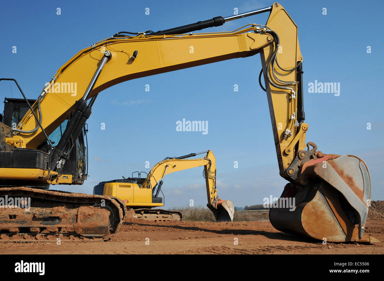 Hydraulic excavators hi-res stock photography and images - Alamy