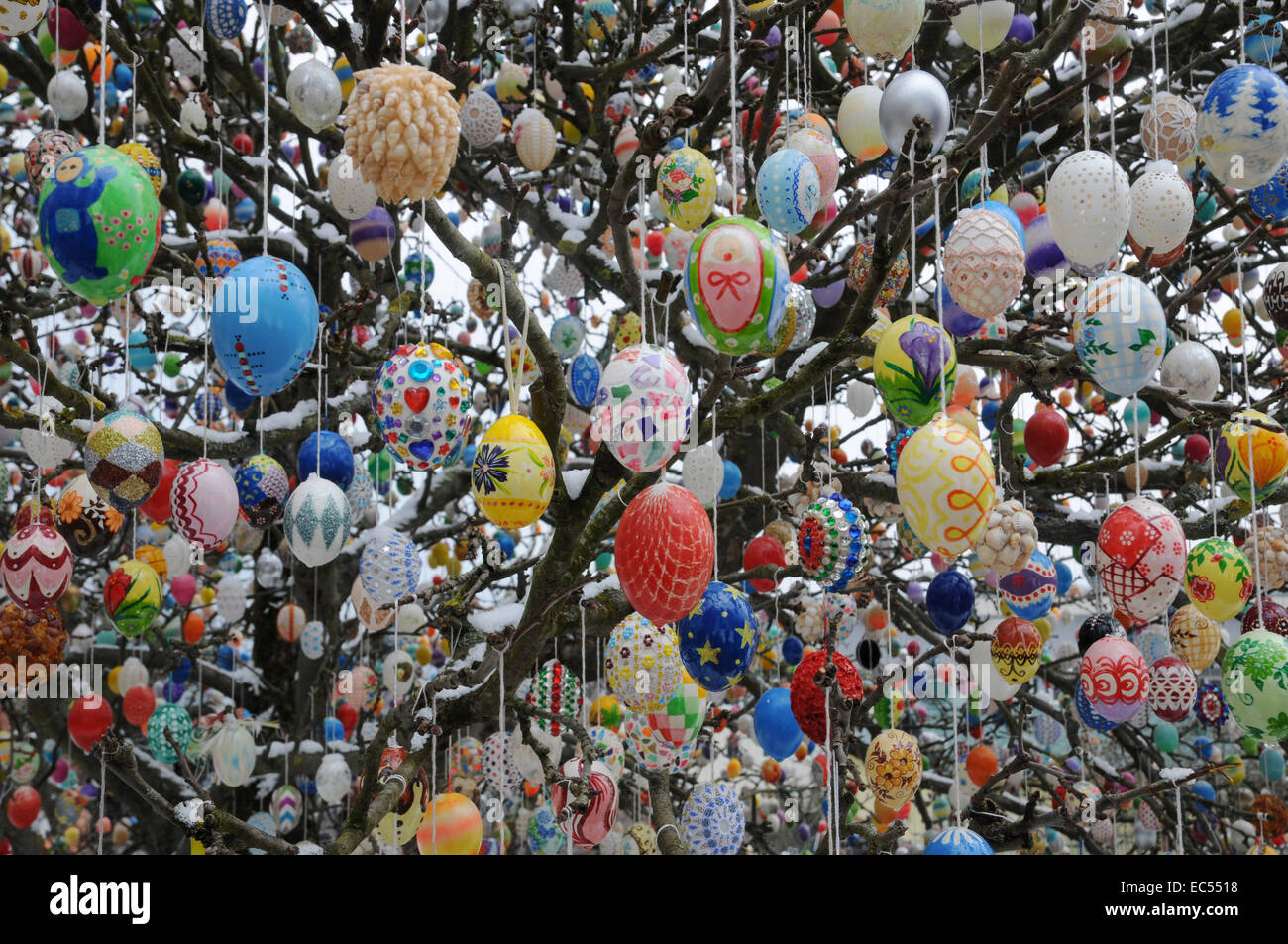 easter eggs tree Stock Photo - Alamy