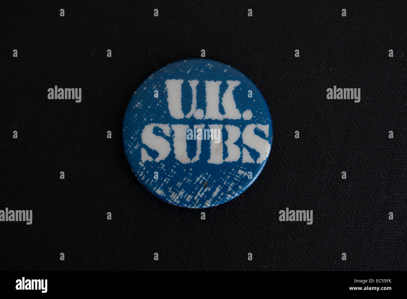 lapel badge of the 1970s promoting the british punk rock band, uk subs ...