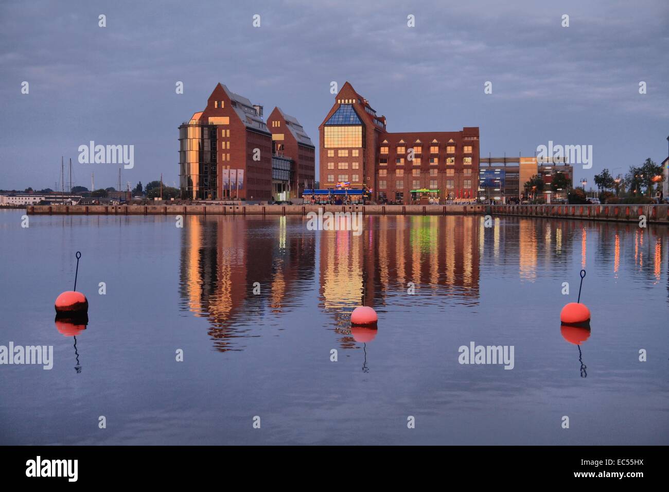 City port of Rostock Germany Stock Photo - Alamy