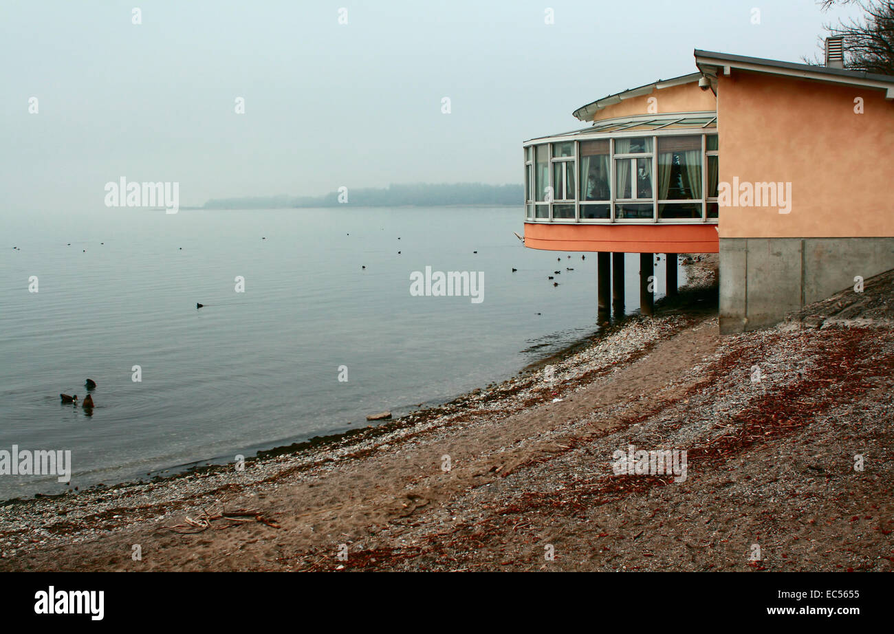 A landscape with lake in winter Alps, Chiemsee Stock Photo - Alamy