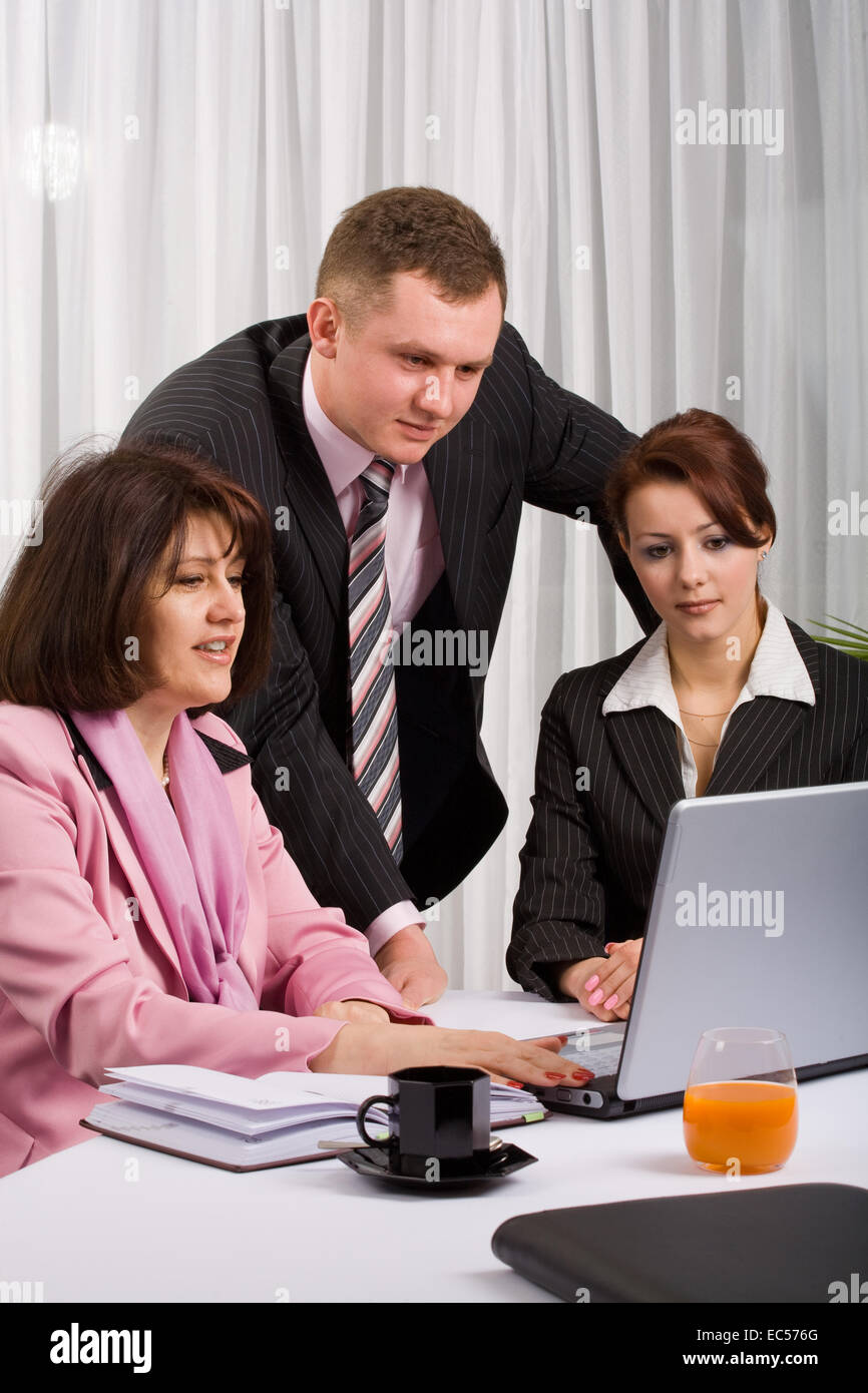 business people working in the office Stock Photo - Alamy