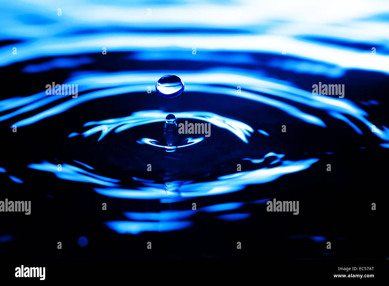 the falling water drop closeup shot Stock Photo - Alamy