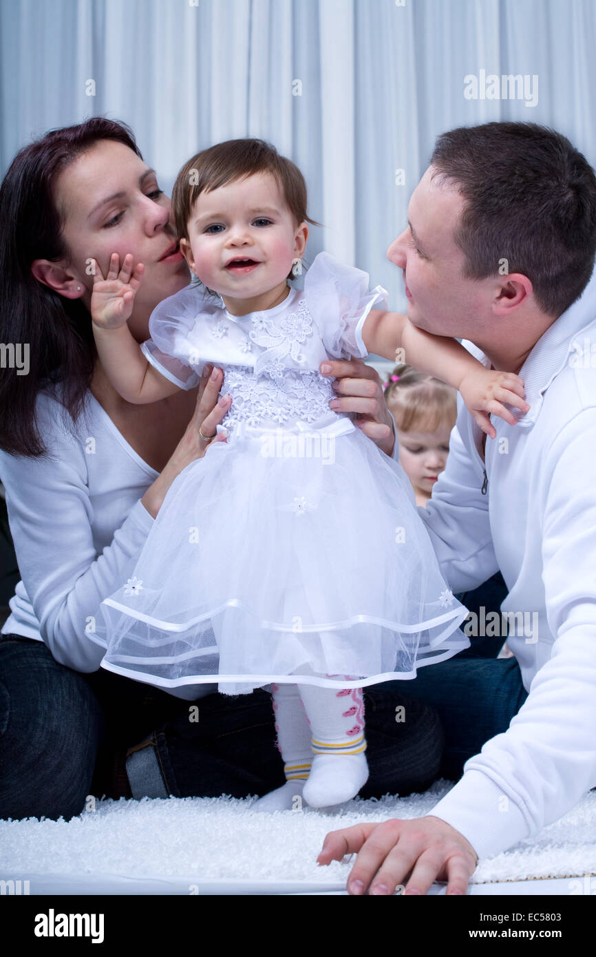 closeup portrait of the happy family Stock Photo - Alamy