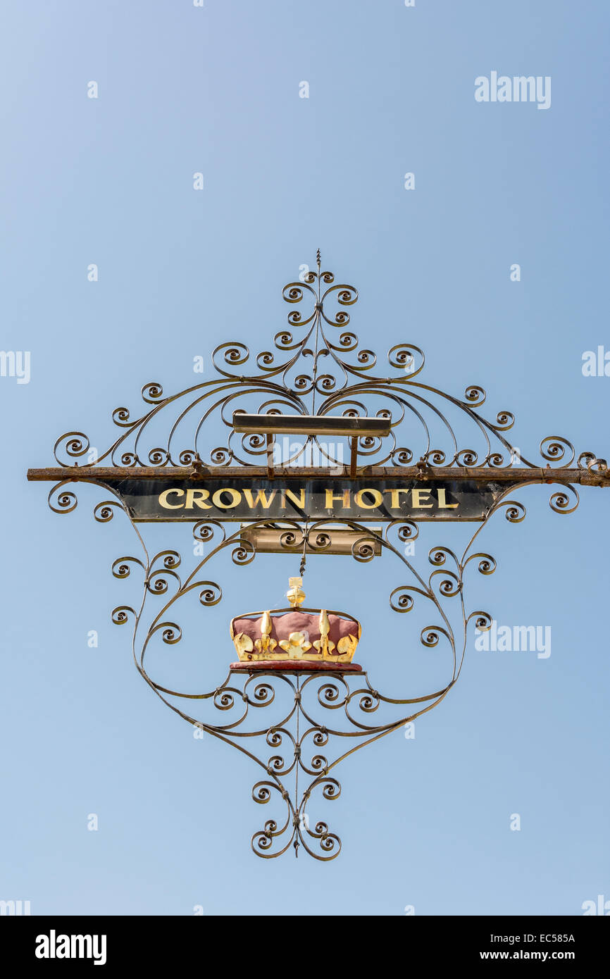 The Crown Hotel Sign - Southwold, Suffolk Stock Photo - Alamy