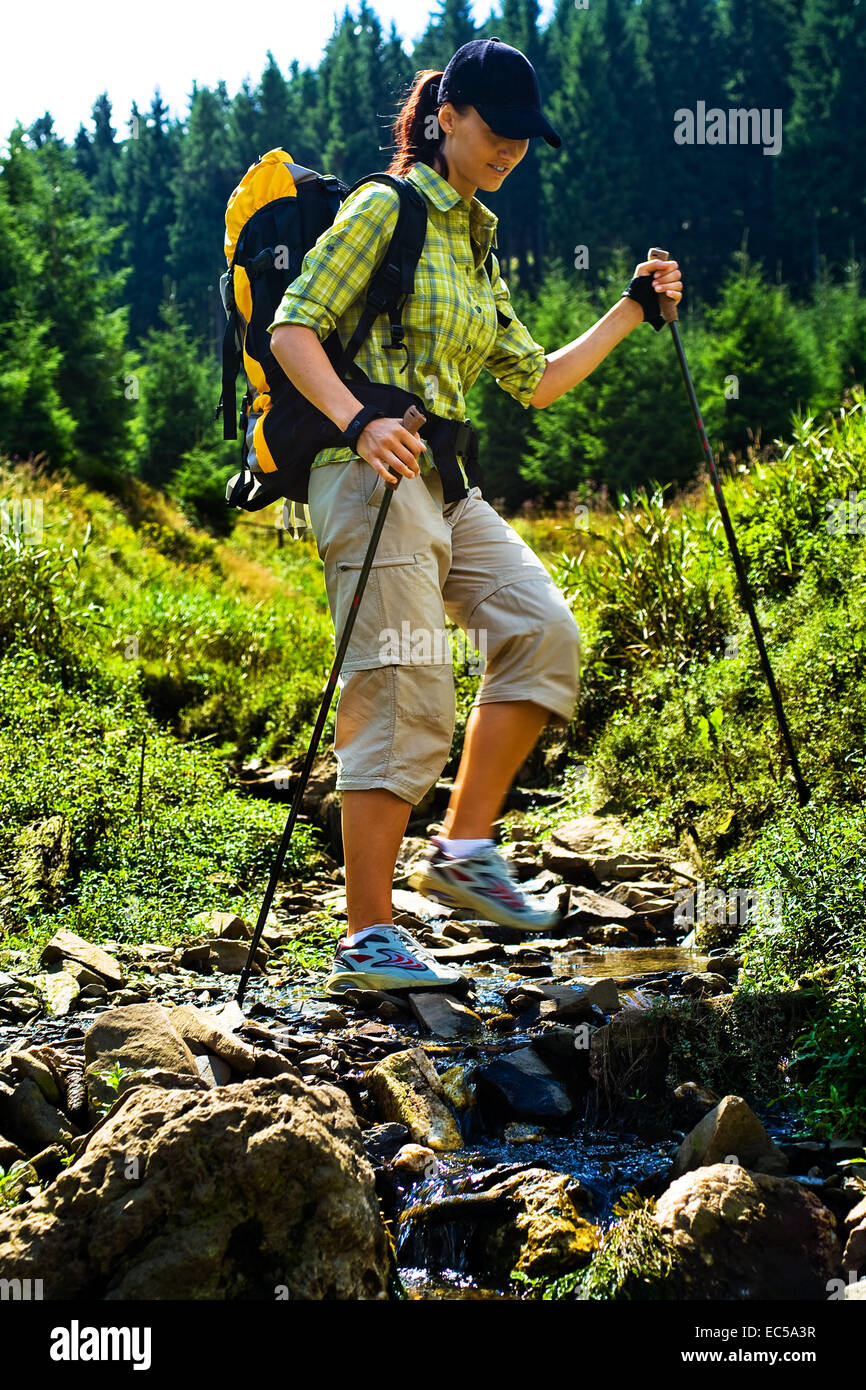Scenes of hiking in the wild Stock Photo - Alamy