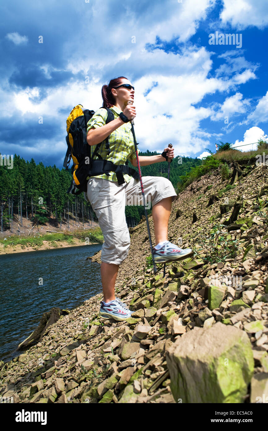 Scenes of hiking in the wild Stock Photo - Alamy