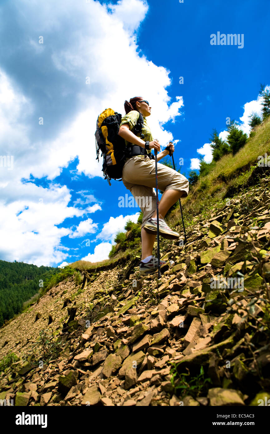 Scenes of hiking in the wild Stock Photo - Alamy