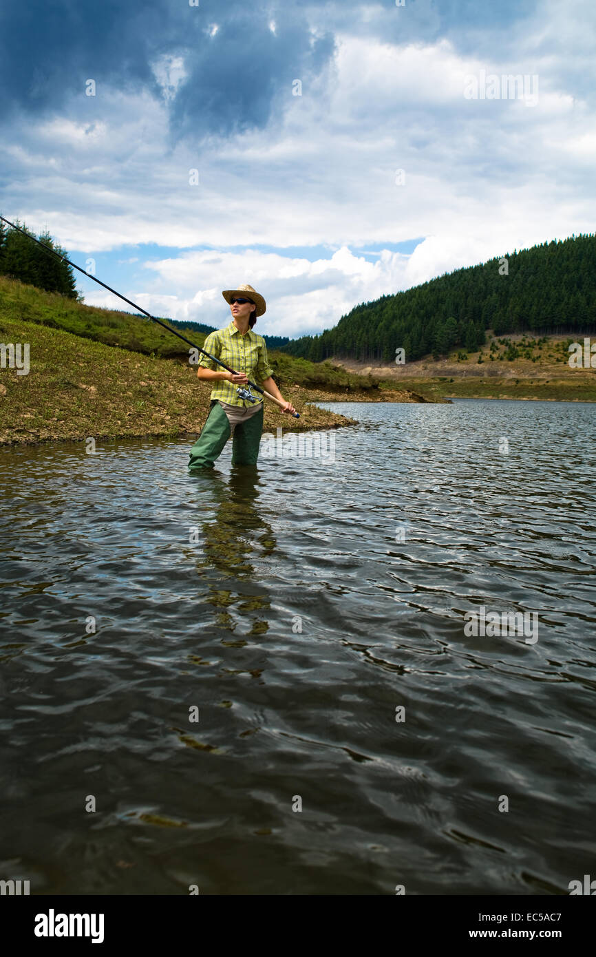 Female angler hi-res stock photography and images - Alamy