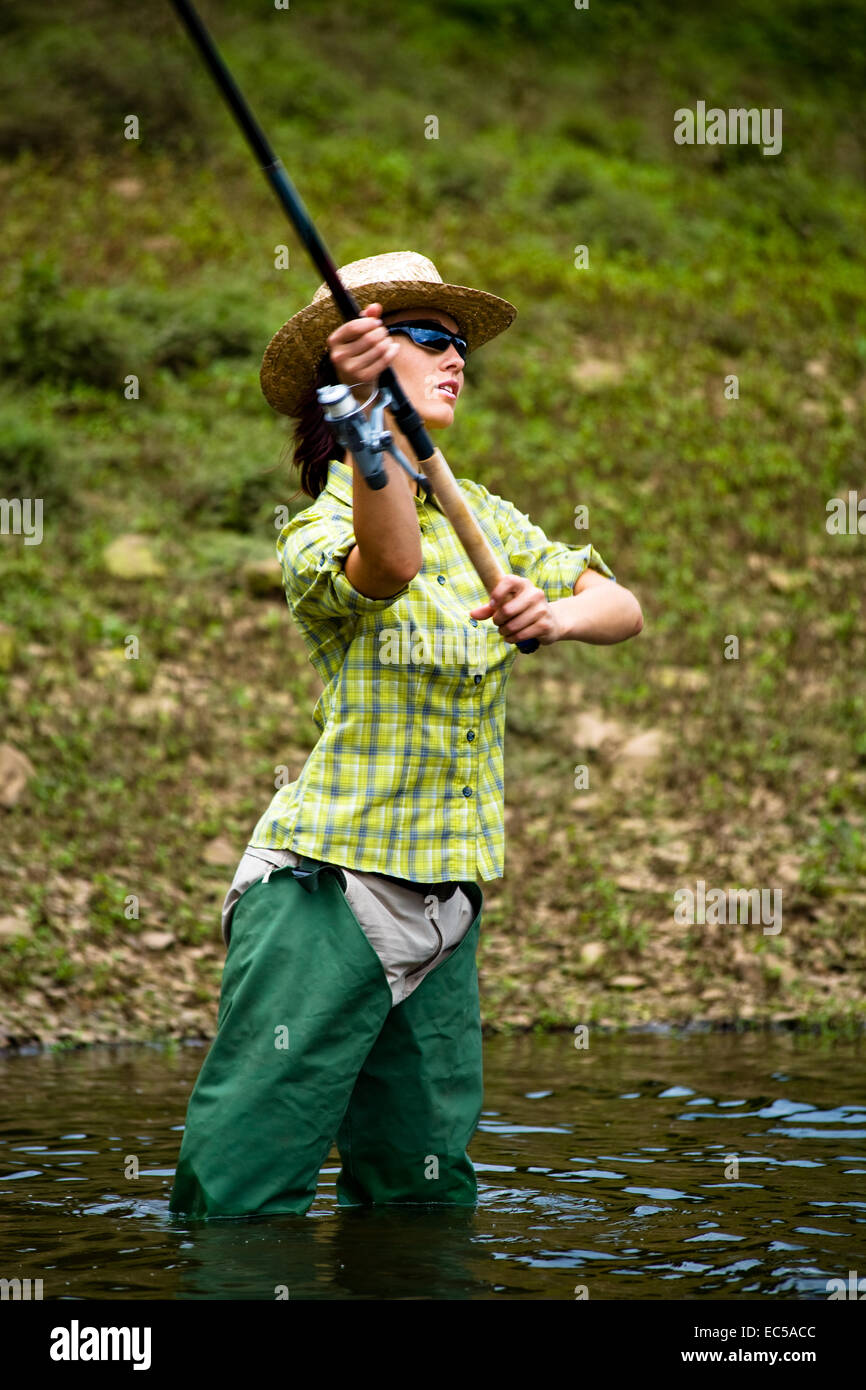 Female angler hi-res stock photography and images - Alamy