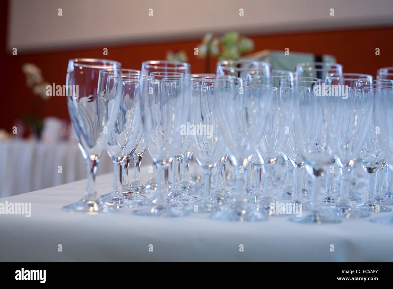 well-laid table for a celebration Stock Photo - Alamy