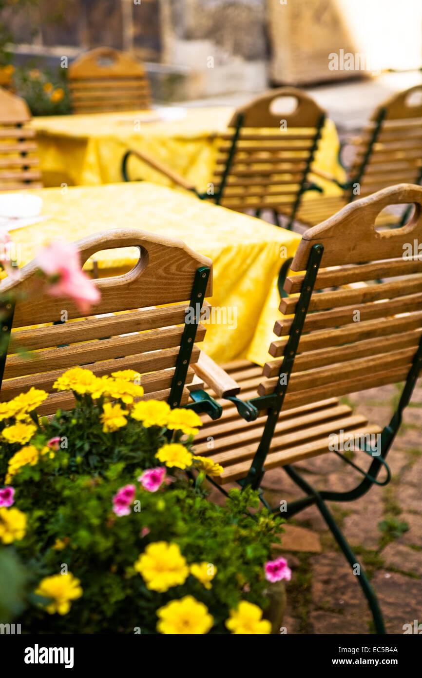 Exterior of a street cafe in Germany Stock Photo - Alamy